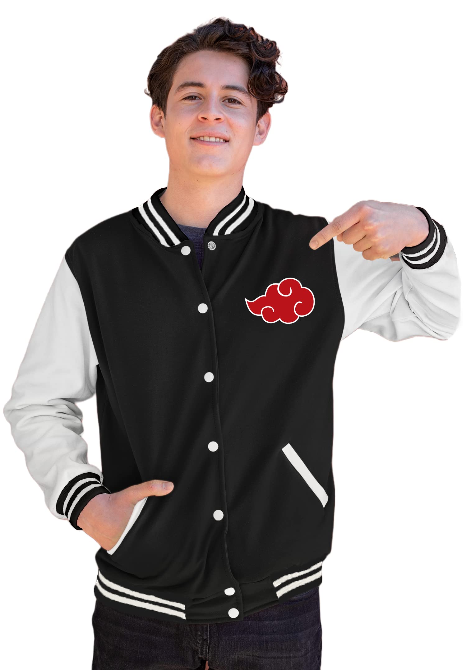 Buy TeesTheDayAkatsuki Naruto Varsity Jacket For Men | Akatsuki Naruto ...
