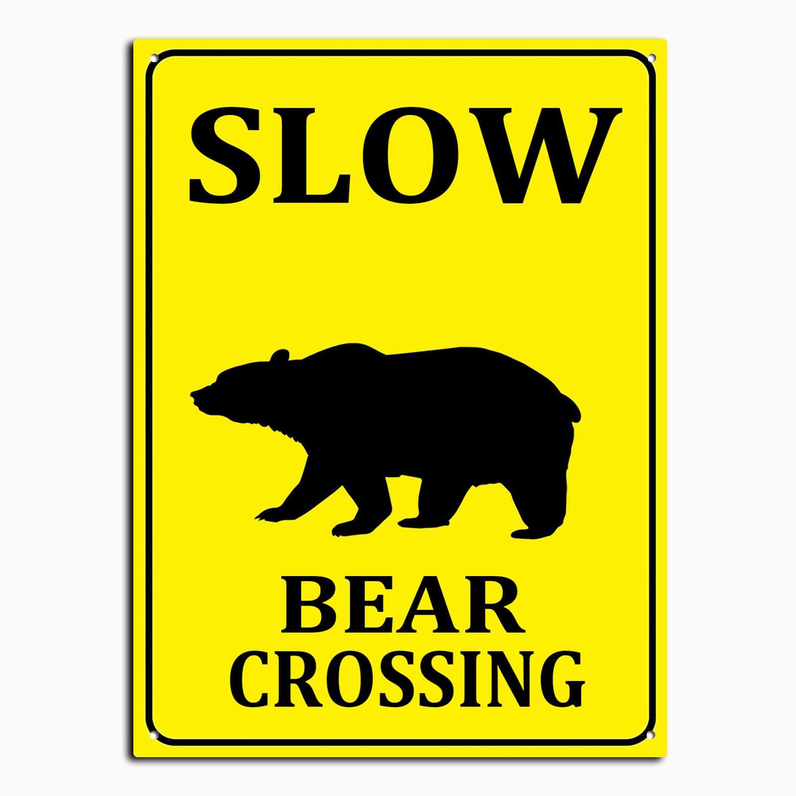 Bear Crossing Sign