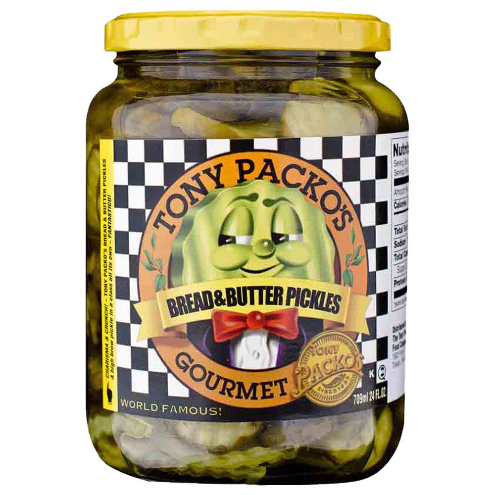 Amazon.com : Tony Packos Bread and Butter Pickles-24 oz. : Grocery ...