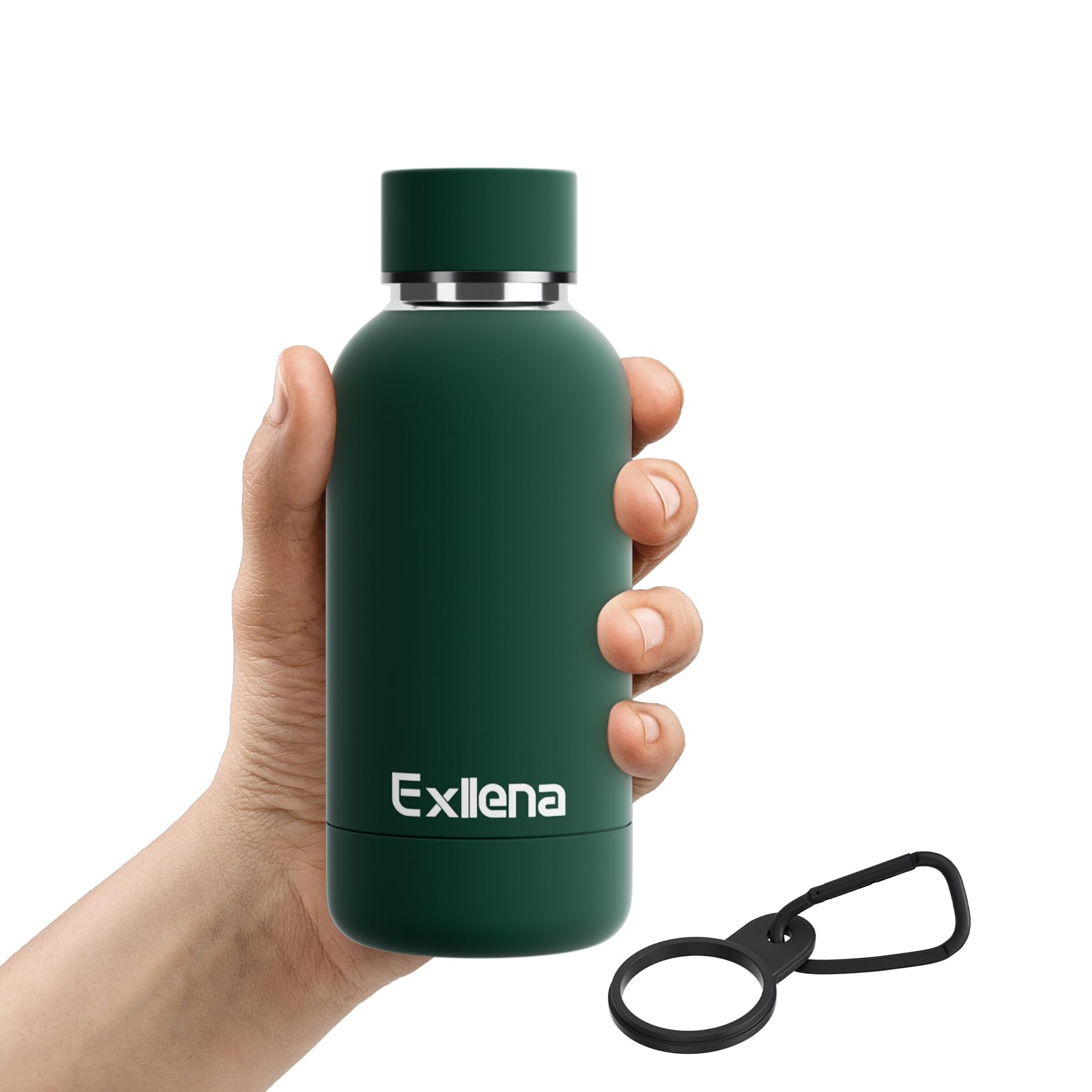 Amazon.com: Exllena Small Water Bottle 12oz with Clip, Double Wall ...