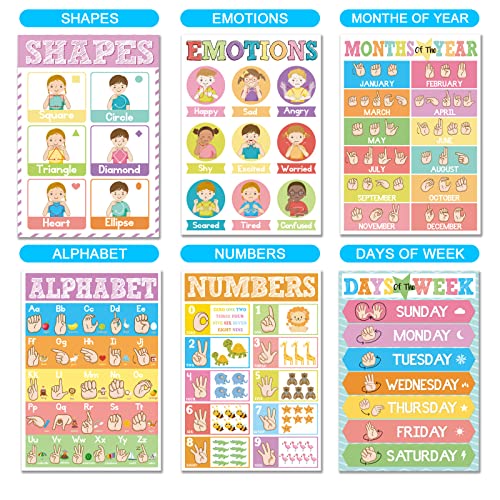 Snapklik.com : Set Of 12 ASL Posters ABC Sign Language Flash Cards ...