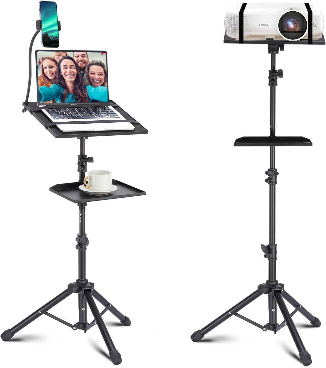 Amazon.com: Projector Stand,Laptop Tripod Stand Adjustable Height up to ...