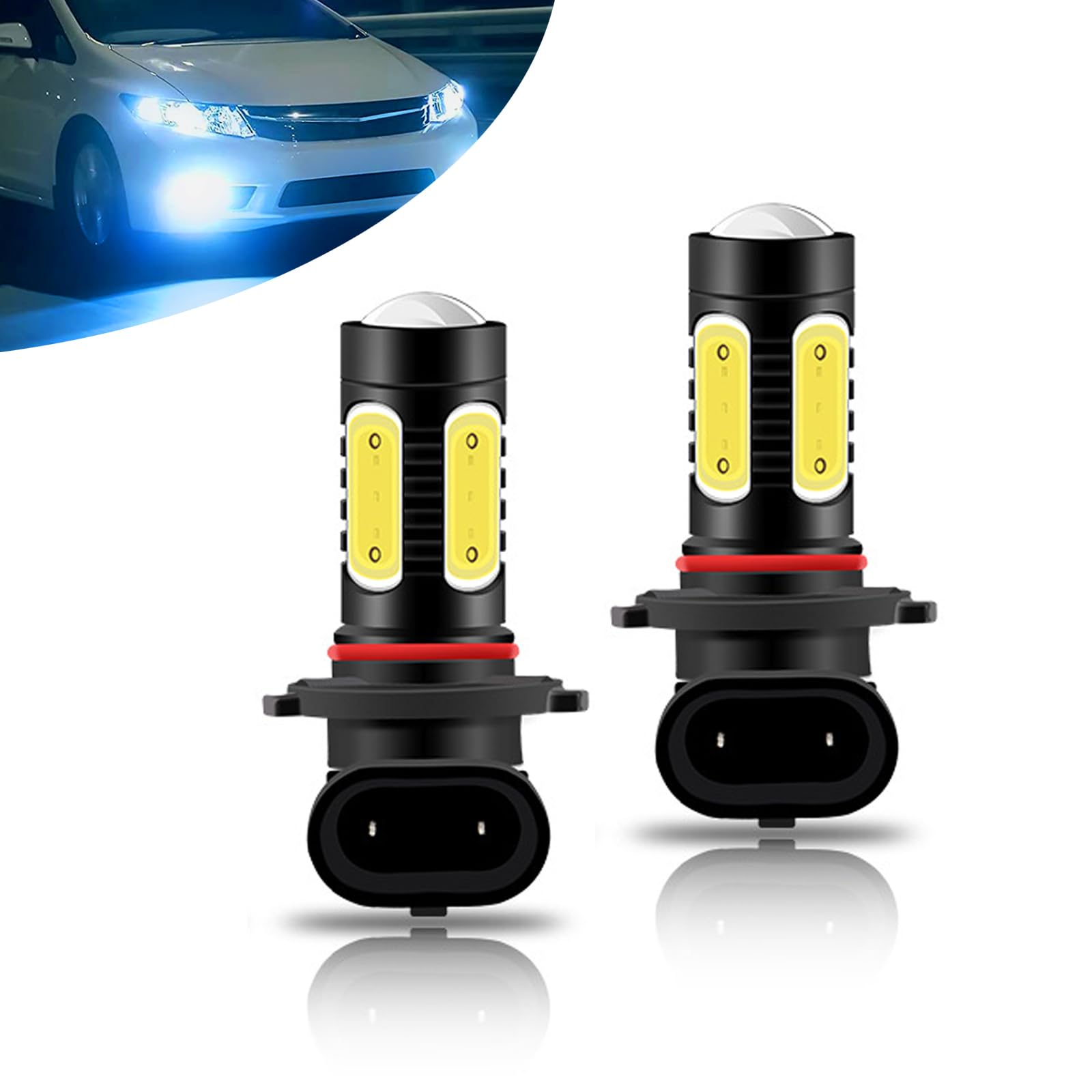 Amazon.com: ZBGUN Super Bright 9006 LED Fog Lights Bulbs，High ...