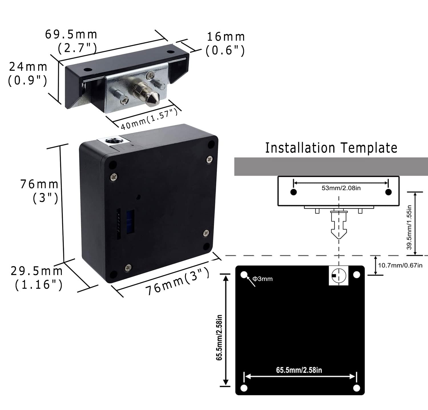 Buy RFID Electronic Cabinet Lock, Smart NFC Drawer Locks, Hidden Card ...
