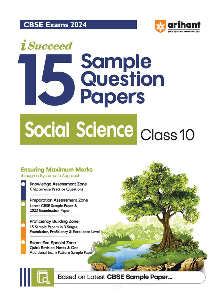 Arihant CBSE Sample Question Papers Class 10 Social Science Book for ...