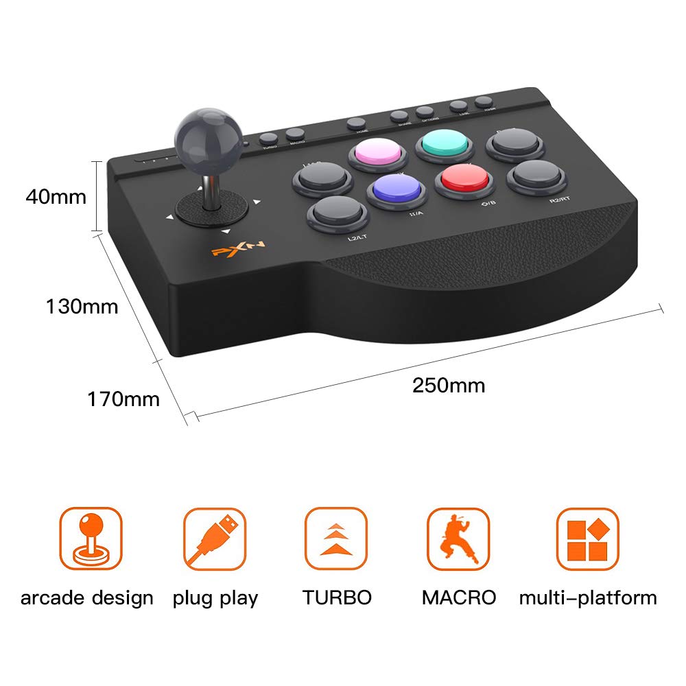 Snapklik.com : PXN-0082 Fight Stick Joystick Arcade Fight Stick