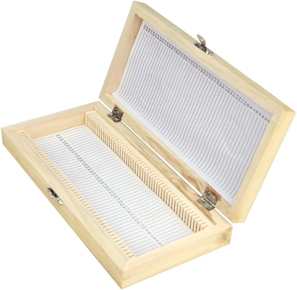 Amazon.com: Wooden Microscope Slides Box-Microscope Slides Wooden Box ...