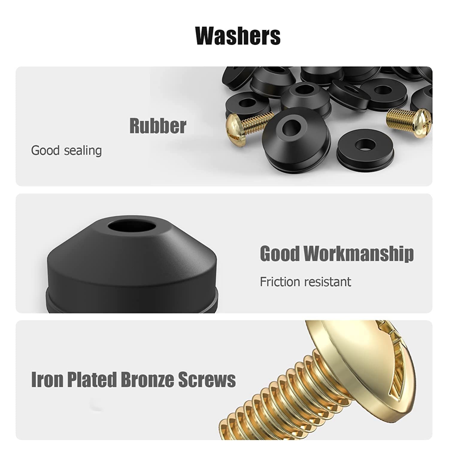 Snapklik.com : 1Set Faucet Washers, Replacement Kit Flat And Beveled ...