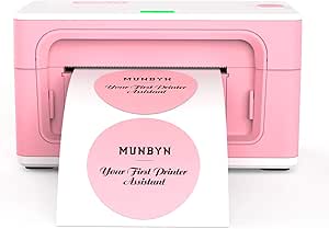 Amazon.com : Pink Shipping Label Printer, [Upgraded 2.0] MUNBYN Label ...