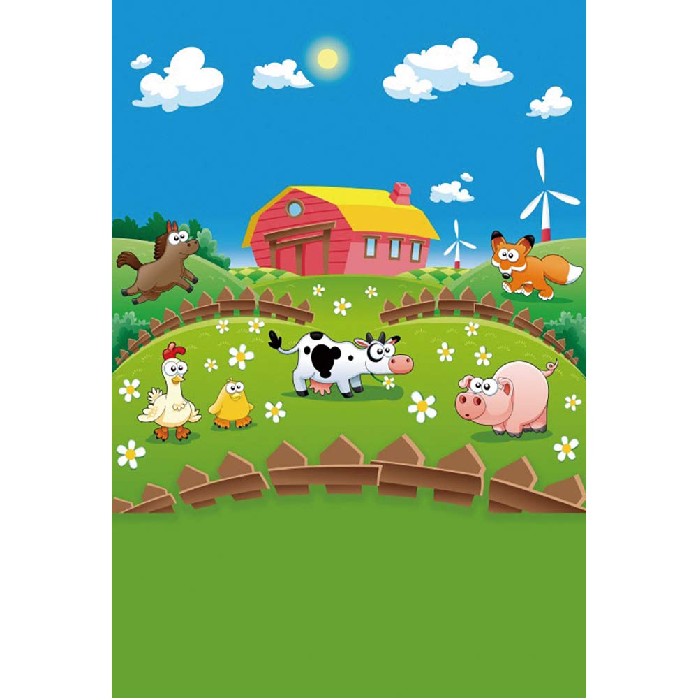Cartoon Farm Field Background