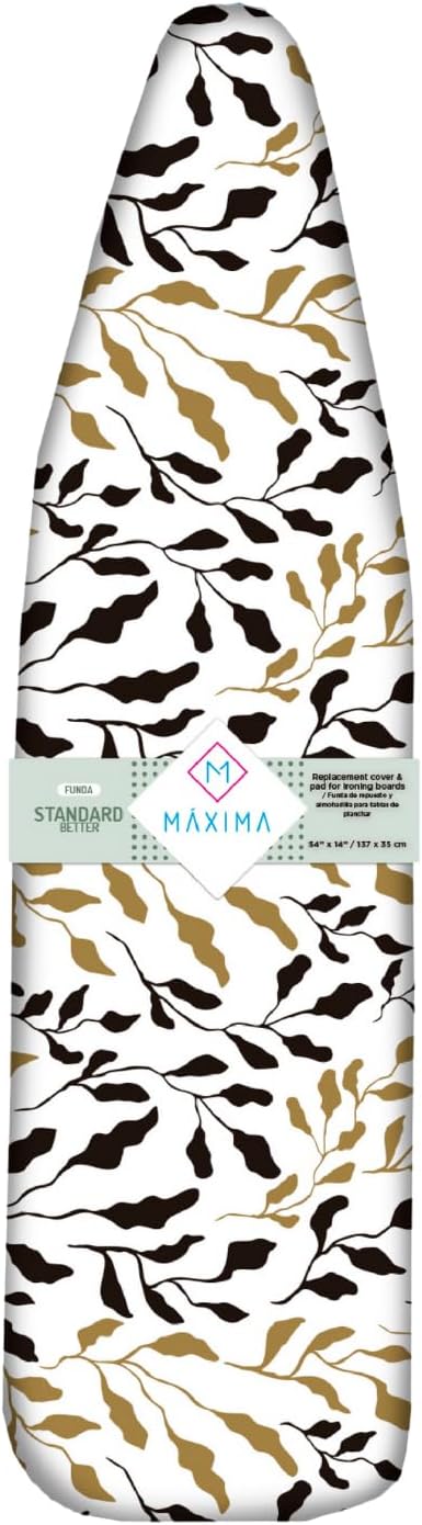 Amazon.com: M Maxima Standard Ironing Board Replacement Cover and Pad for Boards 14” Wide x 53 ...