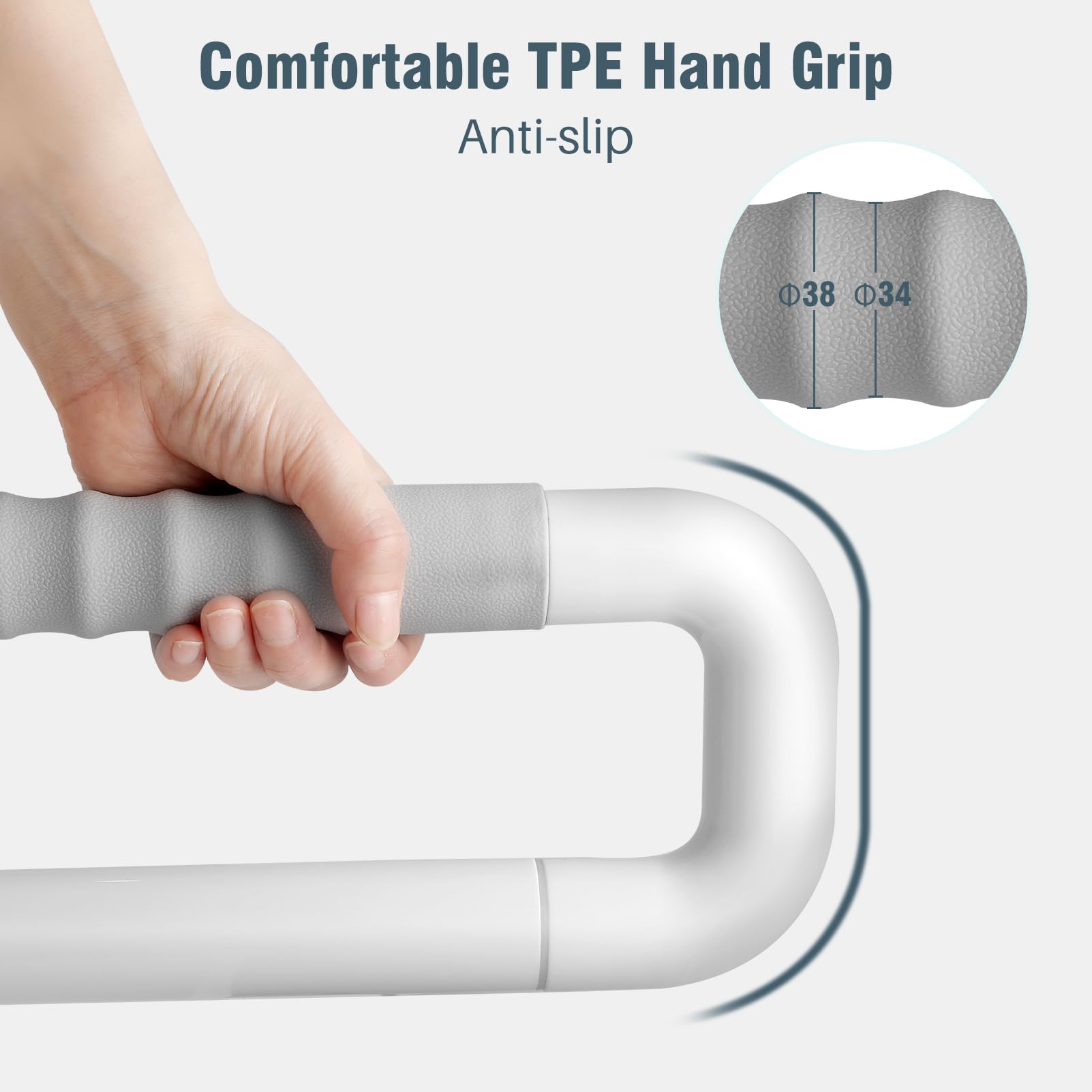 Snapklik.com : Flip Up Grab Bar 30.1 Inch Handicap Grab Bars Wall ...