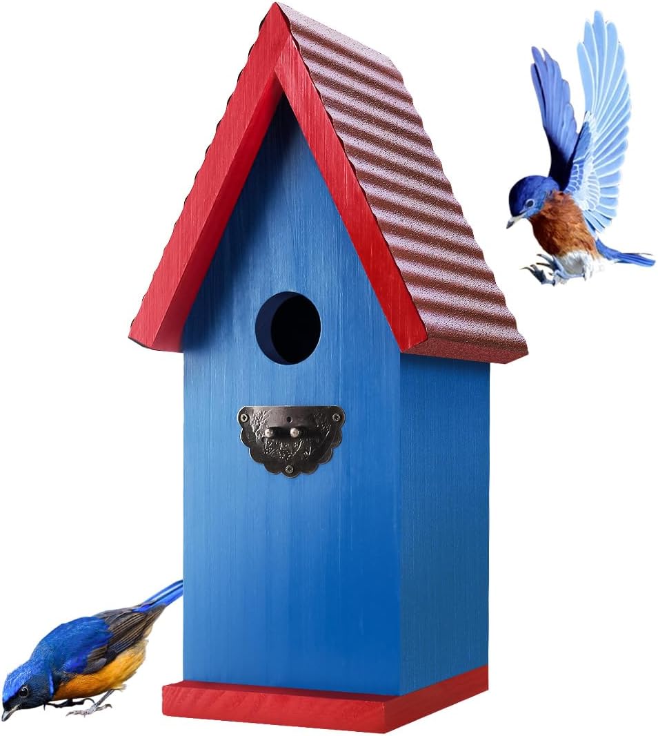 Amazon.com : Cedar Alpha Bluebird House - Set of 3 Nest Box with ...