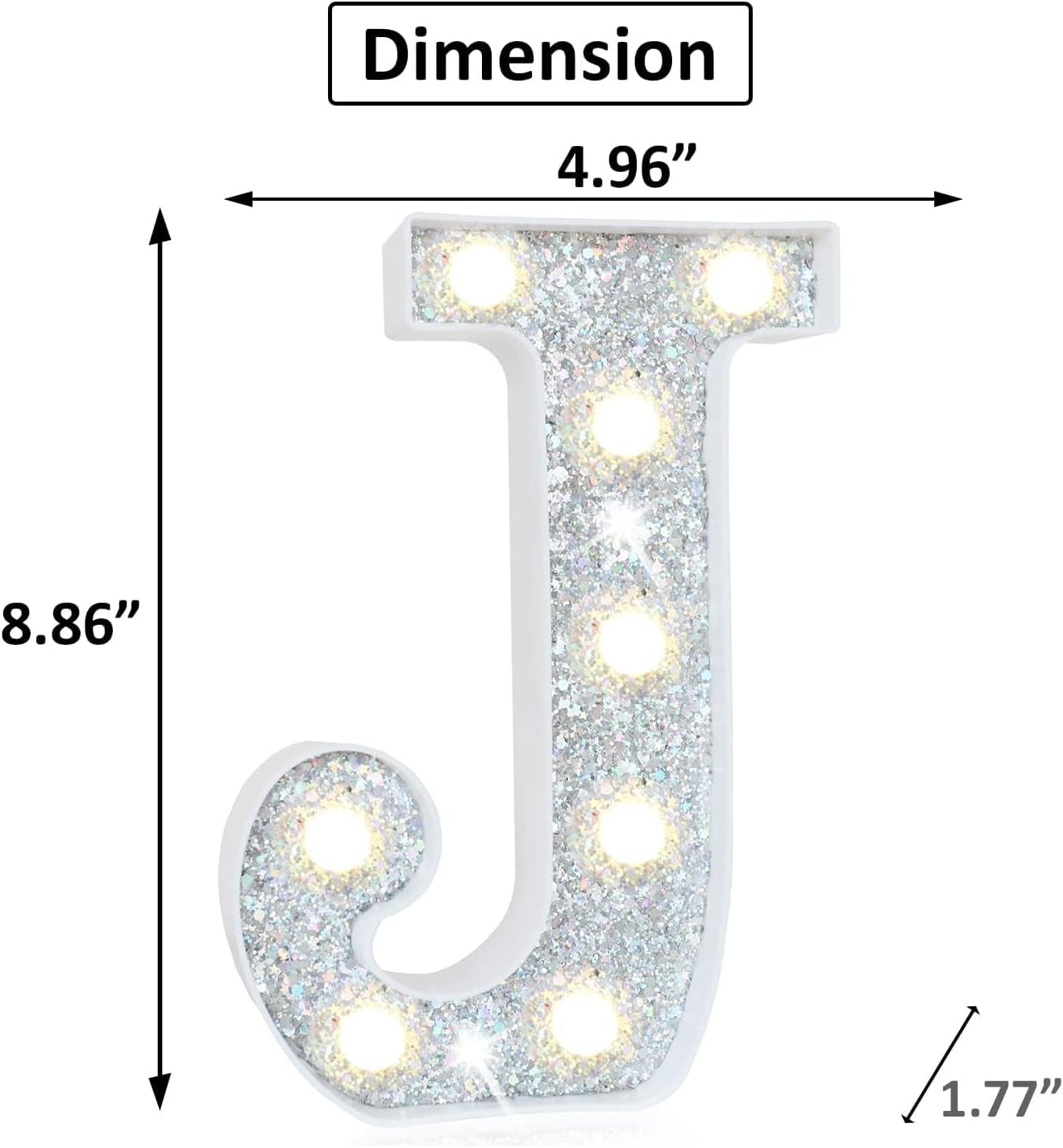 Letras iluminadas, letras con luces brillantes que funcionan con pilas ...