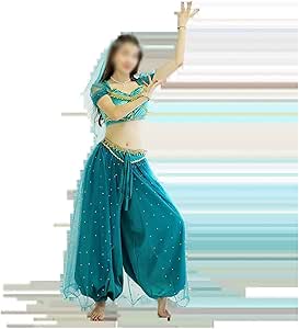 N/A Adult Feminine Stage dress Veil top Pants belly dance Belly Costume ...