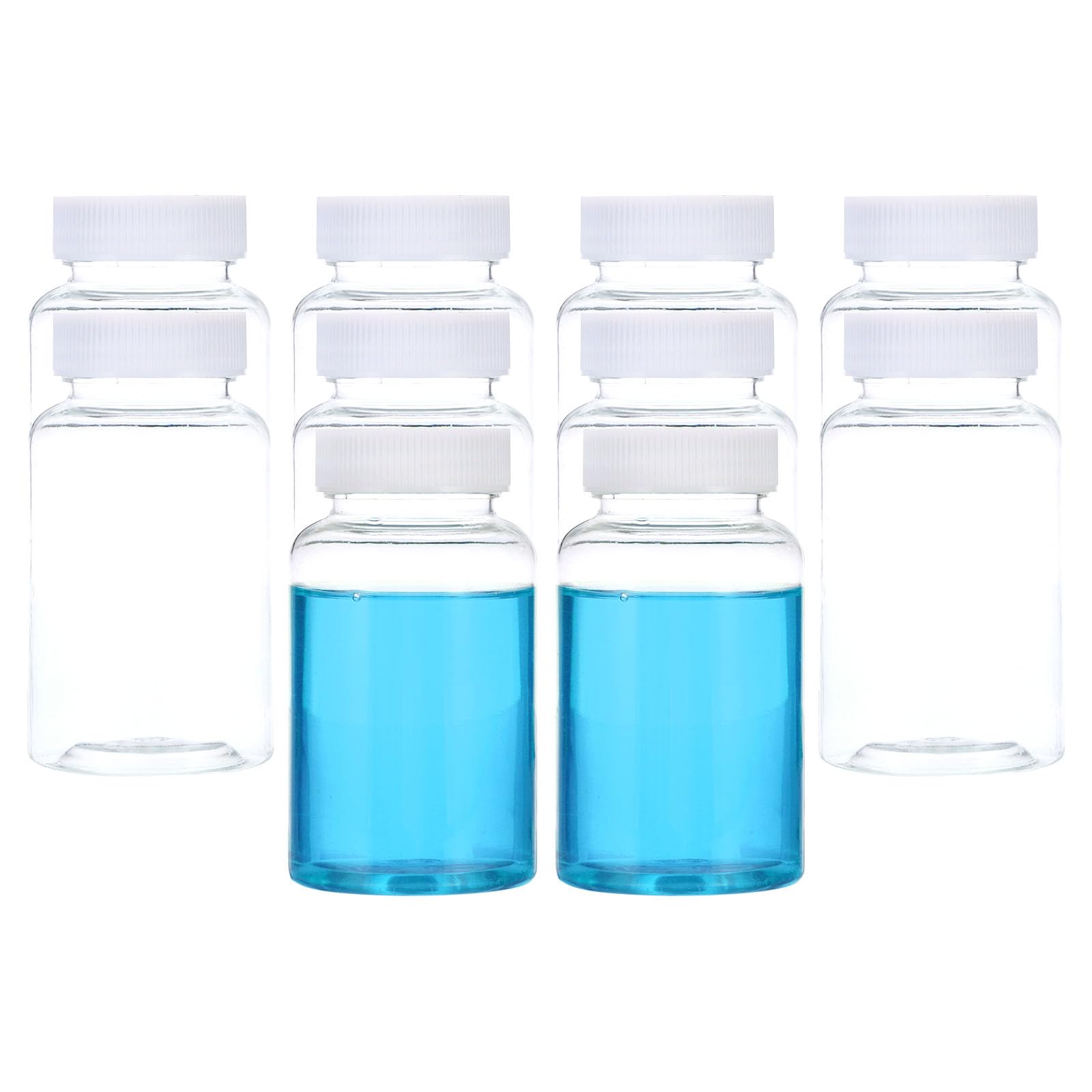 Buy PATIKIL 10 Pcs 200ml Reagent Bottles, PET Wide Mouth Round Bottles ...