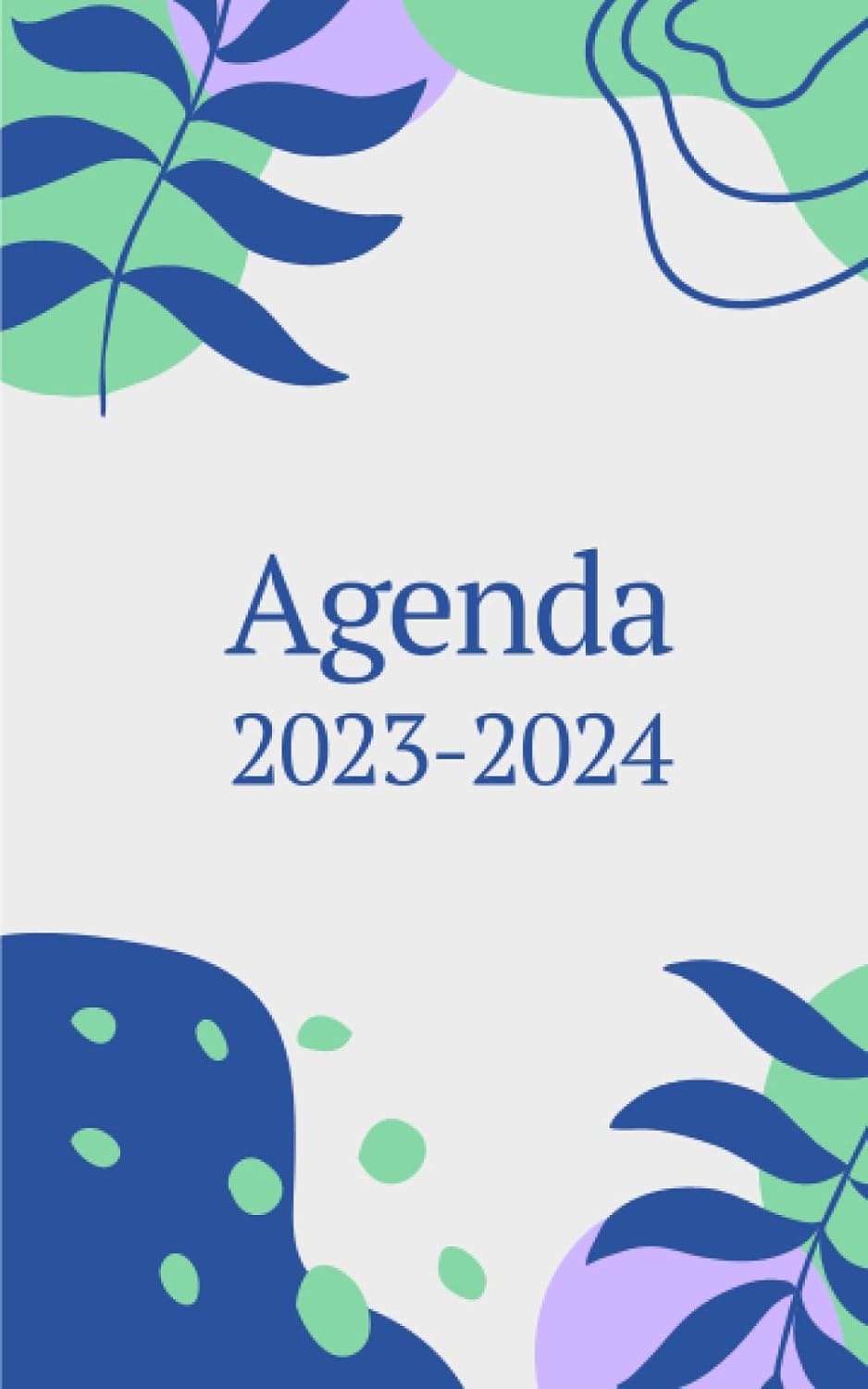 Agenda scolaire moderne floral bleu pour l'année 2023-2024 pour fille ...