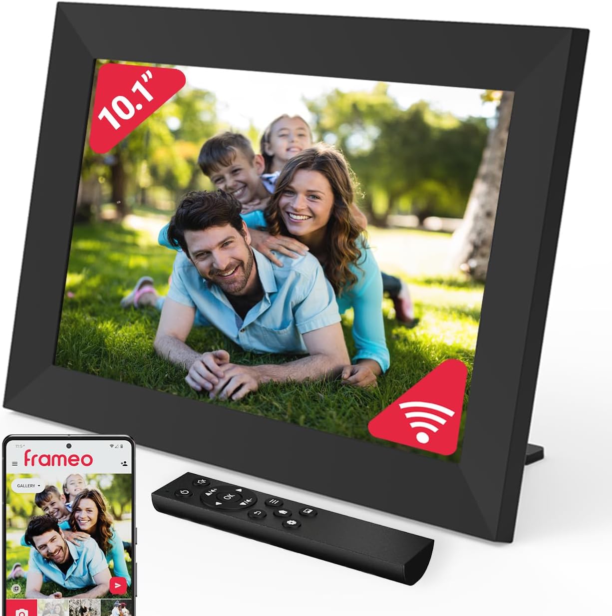 Amazon.com : Frameo WiFi Digital Picture Frame 10.1 inch | 32GB Storage ...