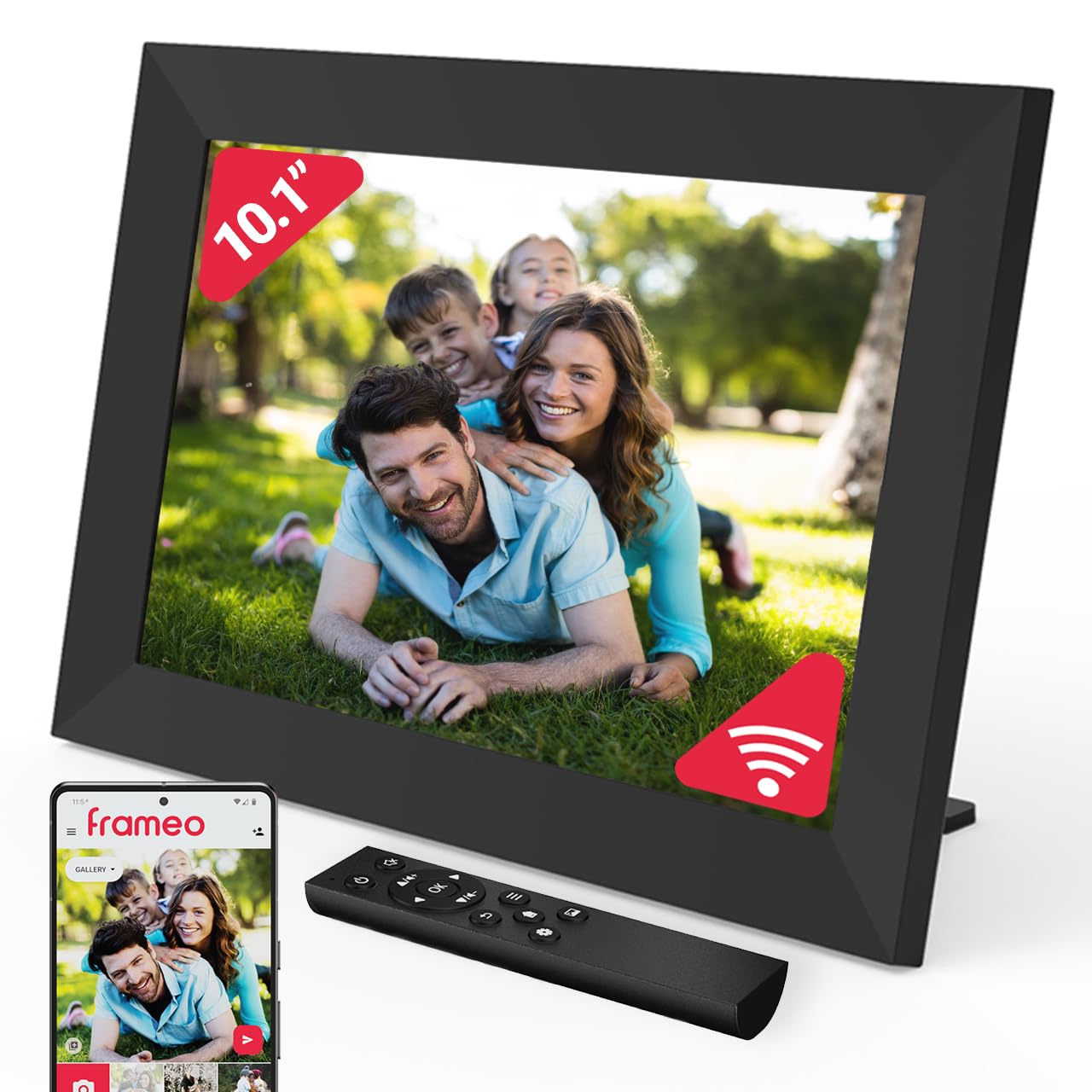 Snapklik.com : Frameo WiFi Digital Picture Frame 10.1 Inch 32GB Storage ...