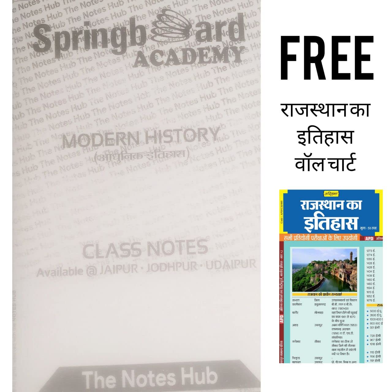 Buy Springboard RAS Hand Written Class Notes - Aadhunik Itihas (Modern ...