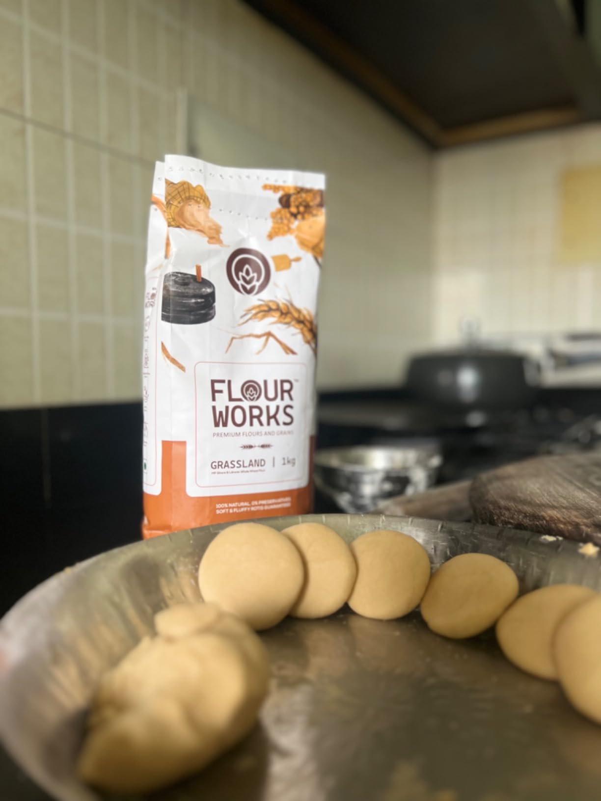 FlourWorks Whole Wheat Flour, 5kg | Grassland | Mp Sehore Sharbati ...