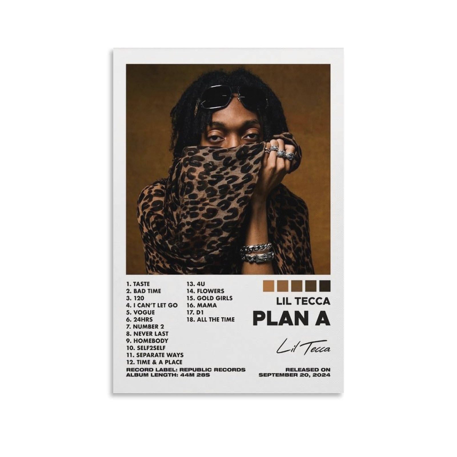 Amazon.com: Lil Tecca Plan A Poster 5 Canvas Poster Bedroom Decoration ...