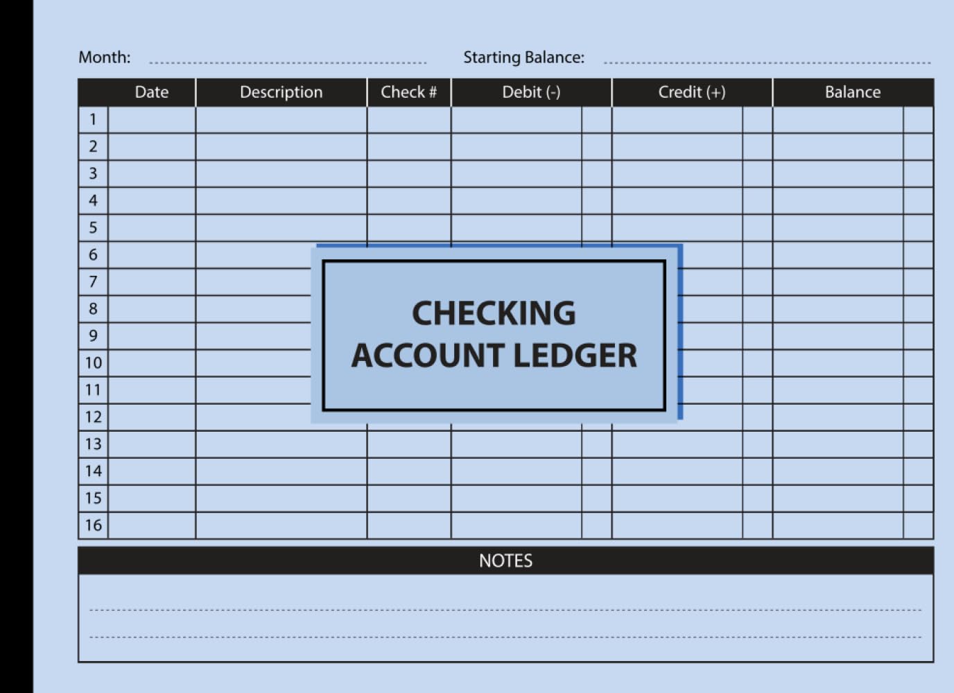 Checking Account Ledger: Stay On Top Of Your Finances, Eliminate ...
