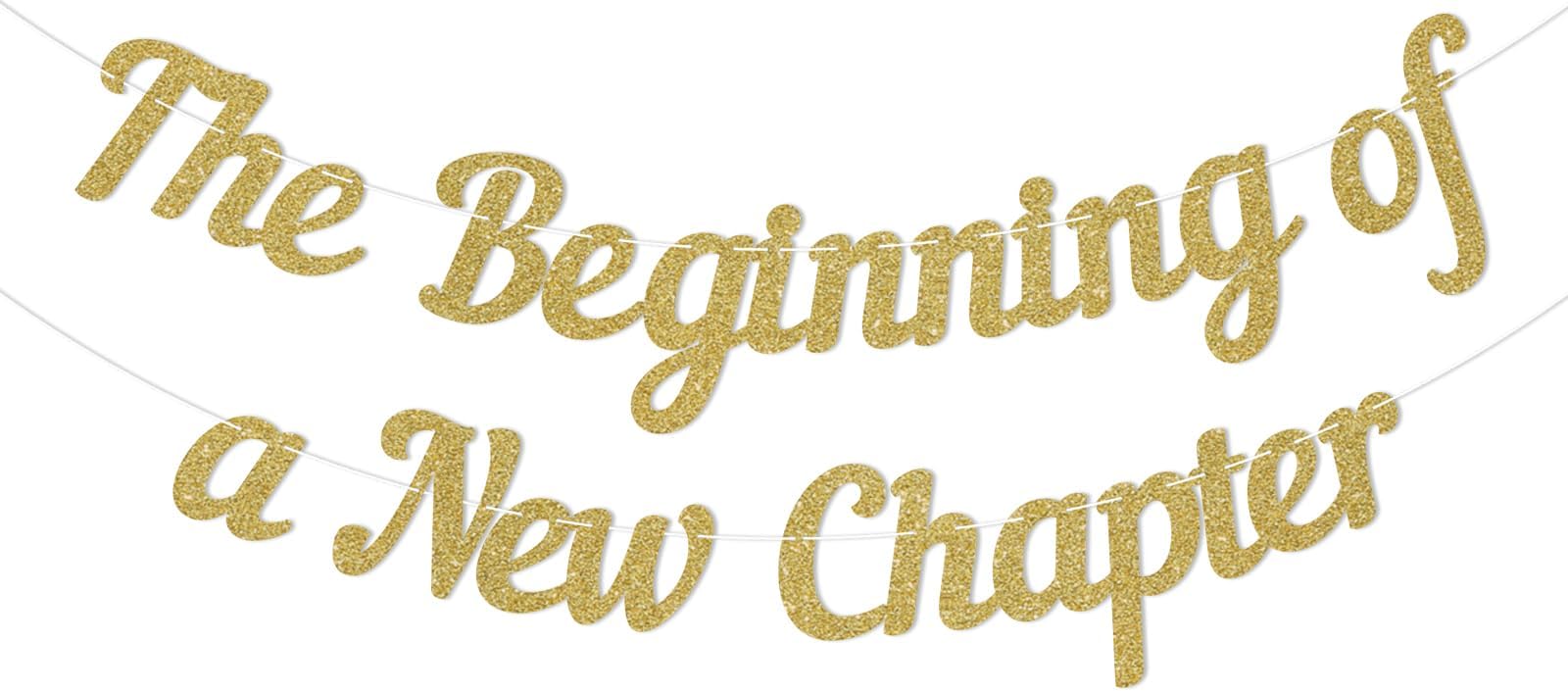Amazon.com: The Beginning of a New Chapter Banner, Farewell Good Luck ...