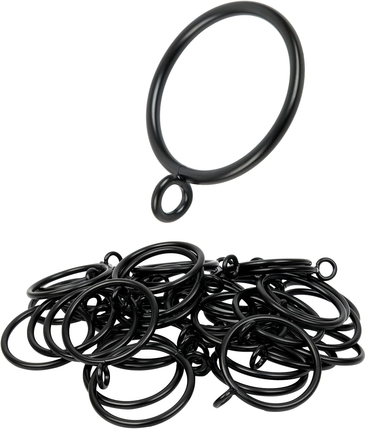 Amazon.com: Manysky Curtain Rings with Eyelets, 48 Pack Metal Drapery ...
