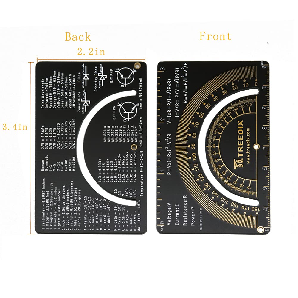 Snapklik.com : Treedix 2PCS Multifunctional PCB Ruler 3inch Measuring ...