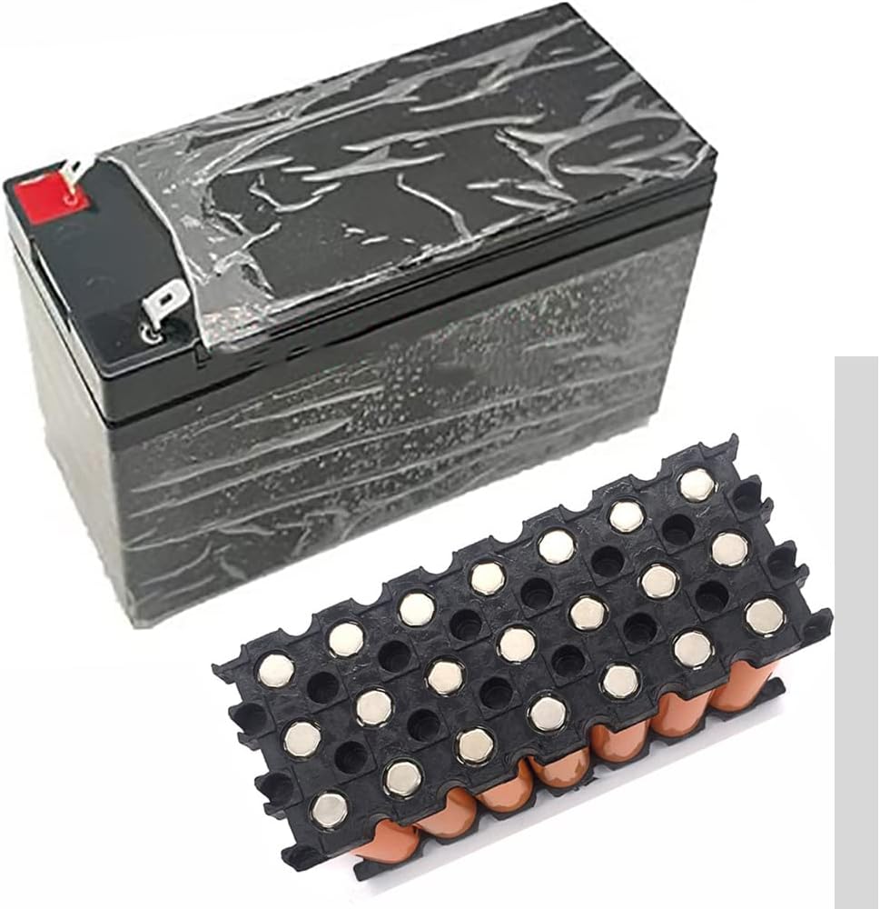 NORMICHIC DIY Kit 12V12AH Li-Ion Battery Holder with Nickles, Bracket ...