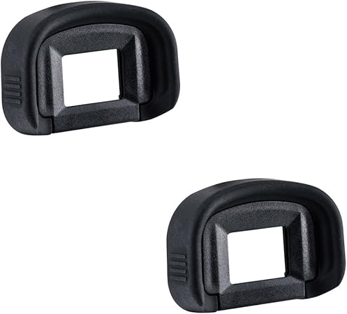 (2 Pack) JJC Soft Silicone Eyecup Eyepiece for Canon EOS 7D, 7D Mark II, 5D Mark IV, 5D Mark III ...