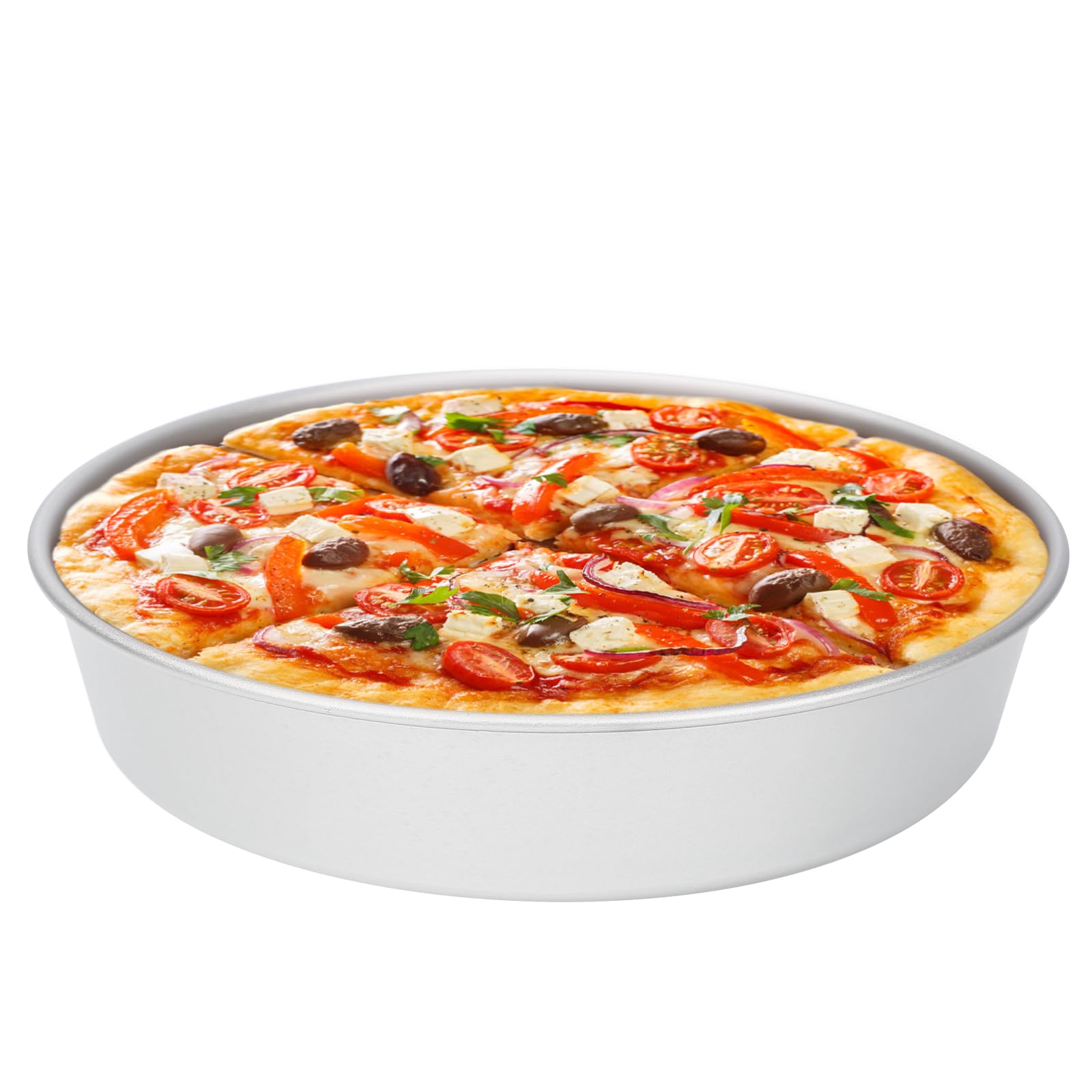 Amazon.com: Hisencn Chicago Style Deep Dish Pizza Pan 12 Inch, Round ...