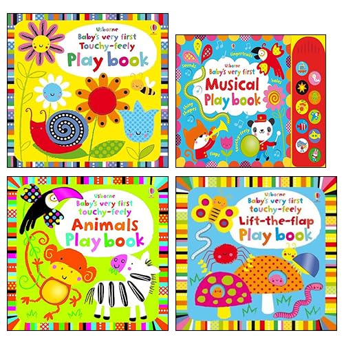 Usborne Baby's Very First Touchy-feely Playbook 4 Books Collection Set ...