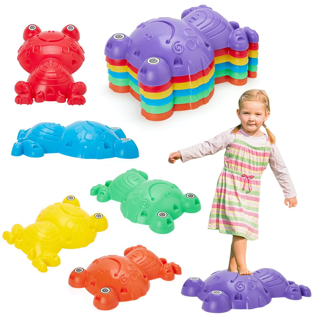 Amazon.com: JIMI Frog Stepping Stones 6 Pcs, Kids Non-Slip Balance ...