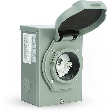 Amazon.com: Rophor 50 Amp Generator Power Inlet Box, NEMA SS2-50P Power ...