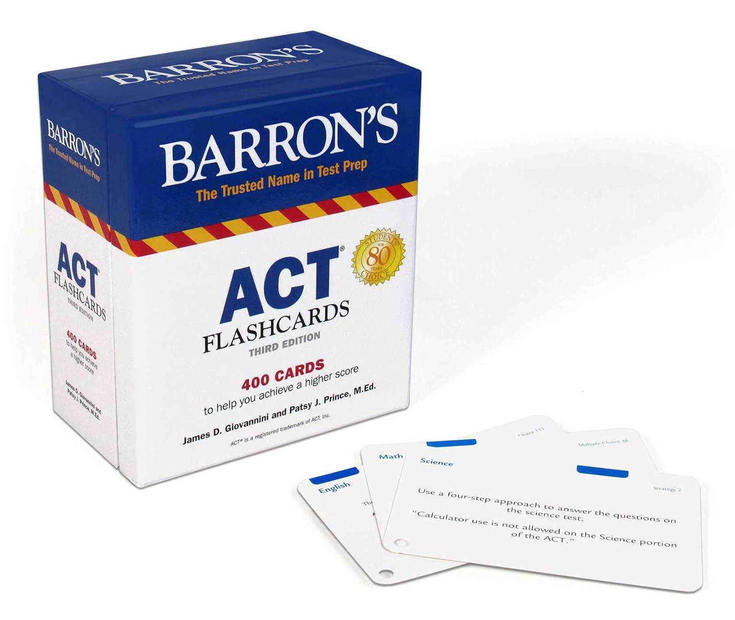 ACT Flashcards (Barron's Test Prep): Giovannini, James D., Prince M.Ed ...