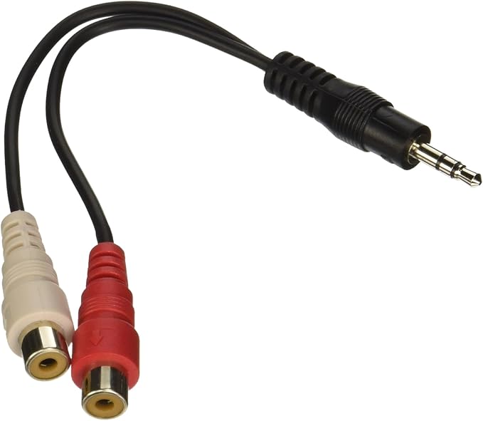 Amazon.com: CableWholesale 6-Inch 2x RCA Female/1 x 3.5mm Stereo Male ...