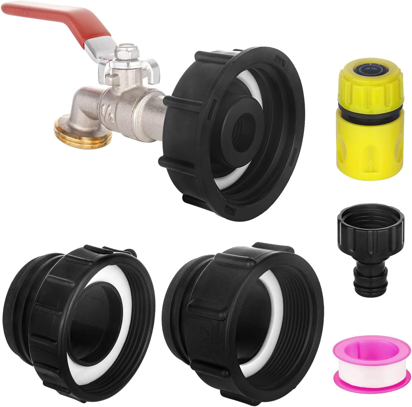 Amazon.com : IBC Tote Hose Adapter 275-330 Gallon IBC Tote Water Tank ...