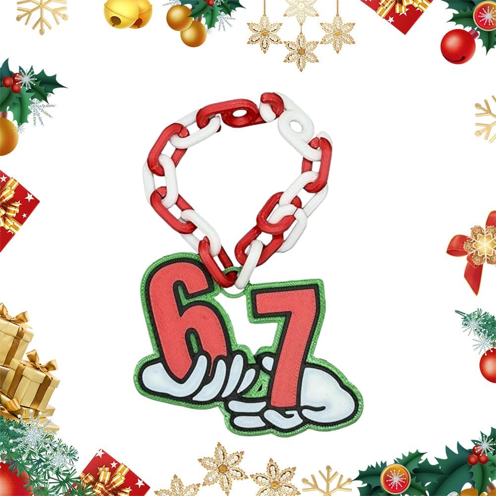 Amazon.com: Elf 67 Chain, 3D Printed Holiday “67”, Elf 67 Accessories ...