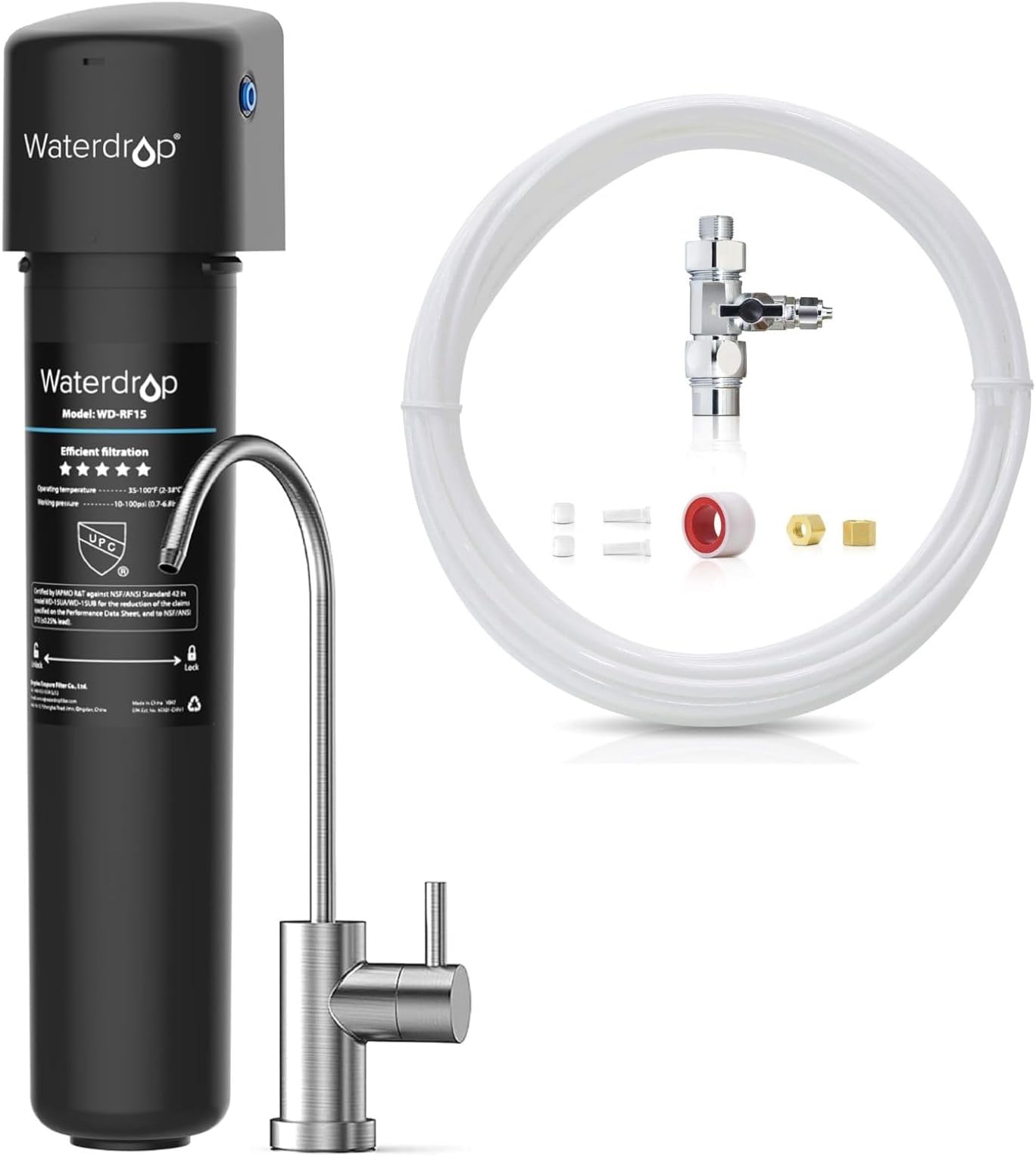 Amazon.com: Waterdrop 15UB Under Sink Water Filter System, Reduces Lead ...