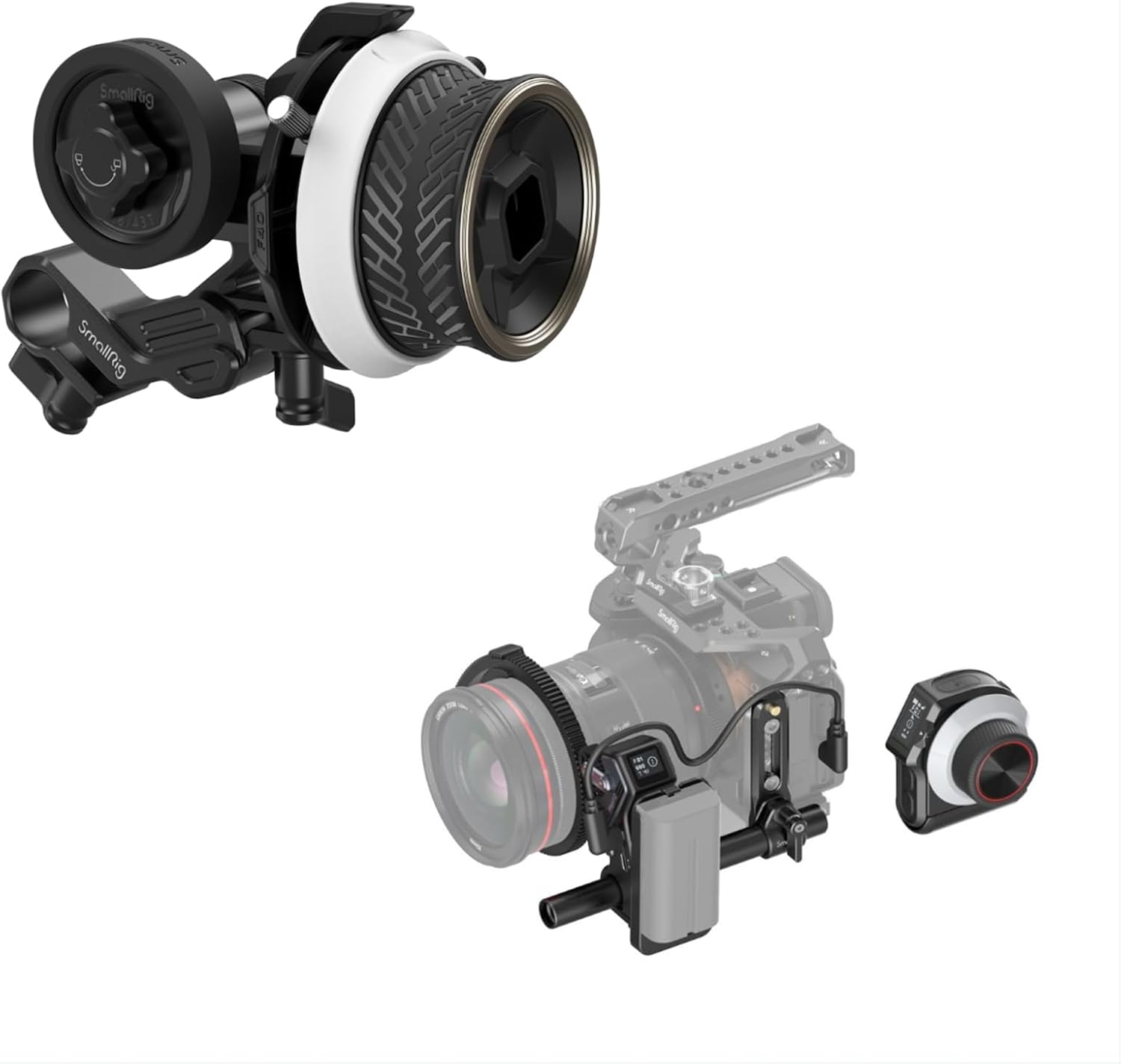 Amazon.com : SmallRig Mini Follow Focus with A/B Stops & 15mm Rod Clamp ...