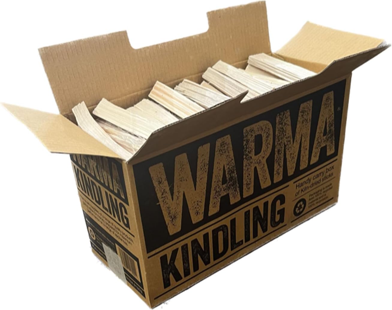 Warma Premium Kindling Sticks Kiln Dried Wood Box Recycled Packaging ...