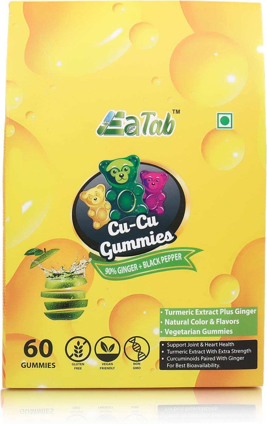 EA TAB Curcumin Gummies With 90% Ginger + Black Pepper For Healthy ...