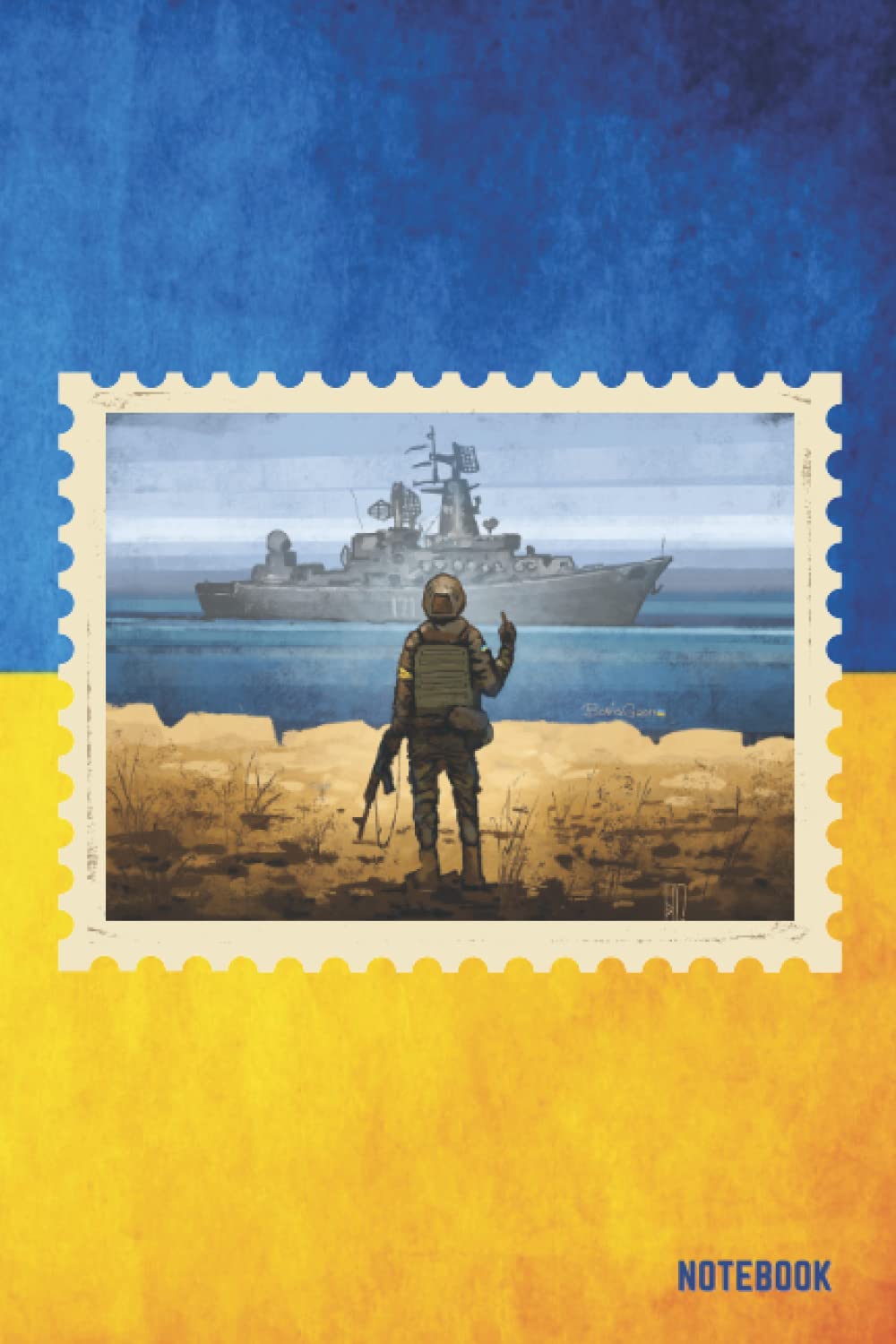 Notebook | Vintage Ukraine Postage Stamp | Ukrainian Flag | Russian ...