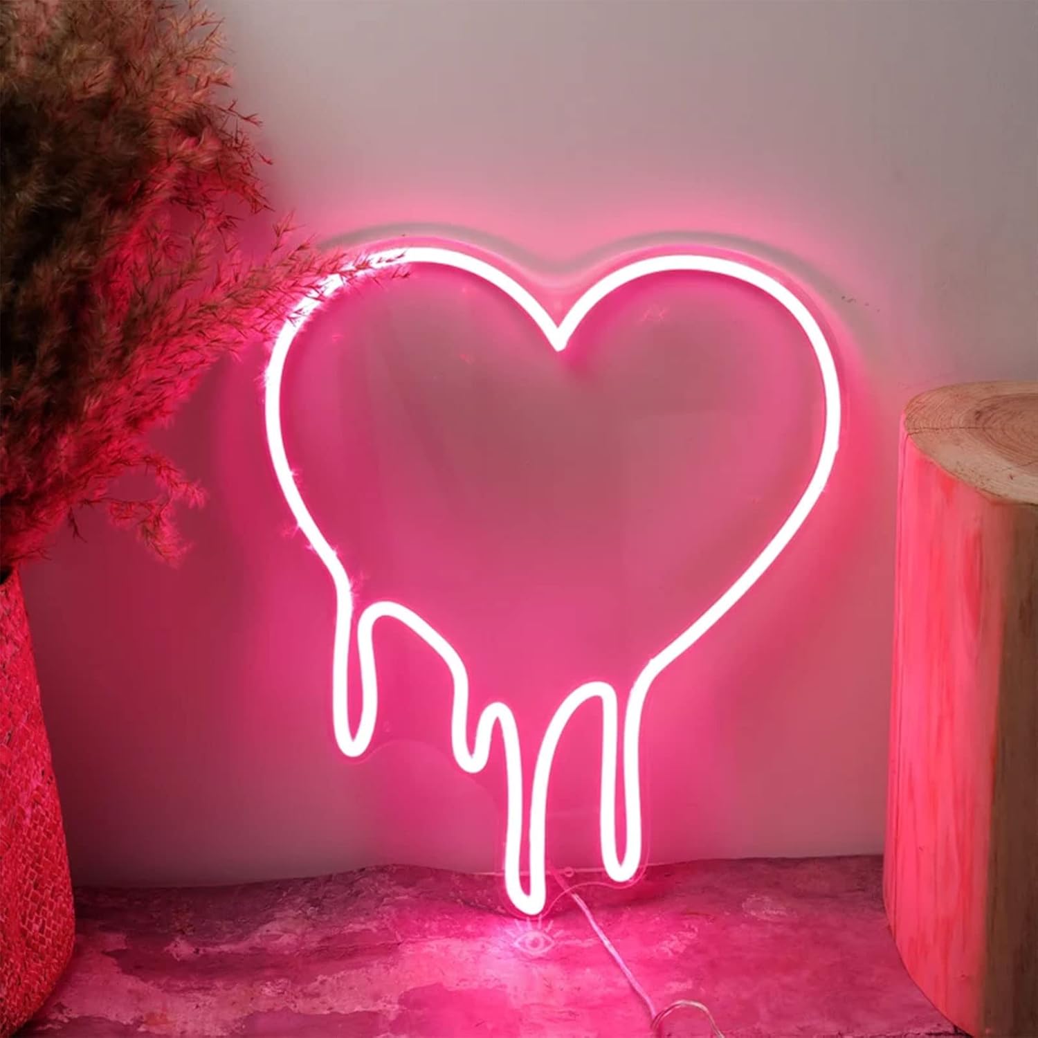 Neonium Dripping Heart Neon Sign Melting Heart LED Neon Lights Bedroom ...