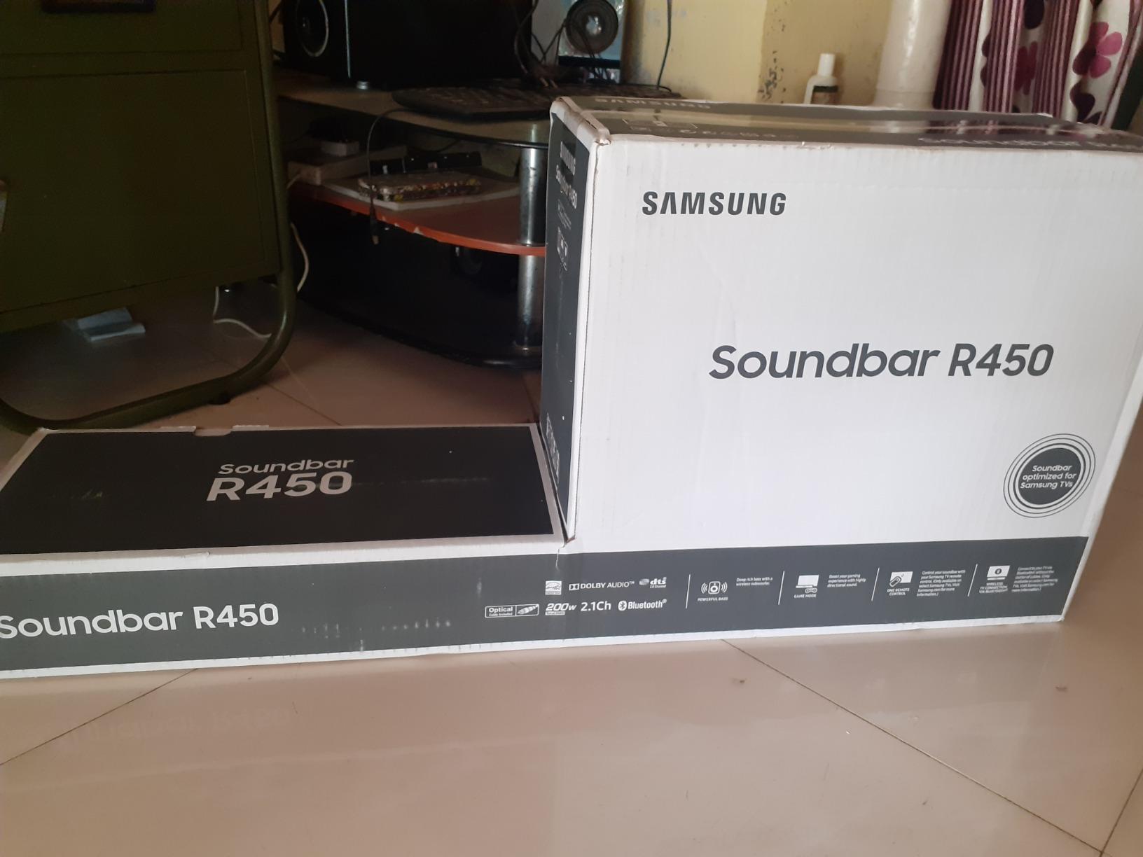 Samsung HW-R450 200 Watt 2.1 Channel Wireless Bluetooth Soundbar (Black ...