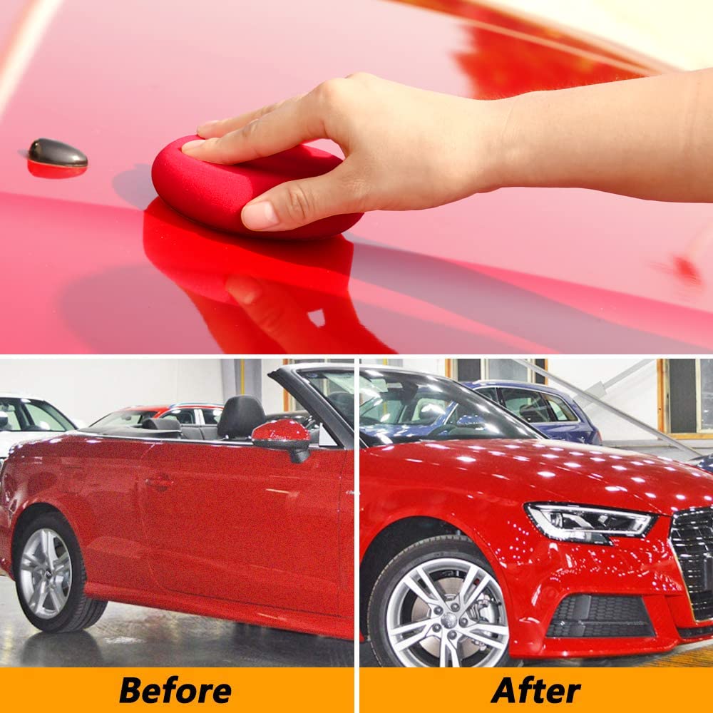 Snapklik.com : Foam Applicator Pads, 4 Inch Round Shape Side Pressing ...