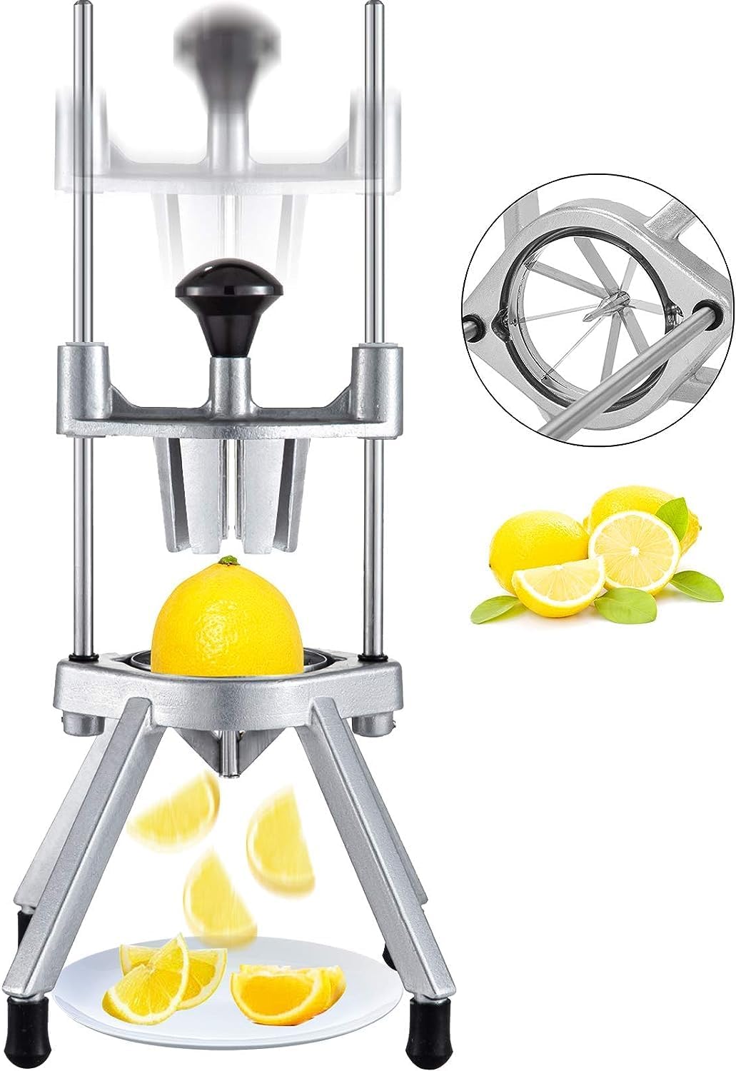 Commercial Lemon Cutter 8-Section with V-Shaped 420 Stainless Steel ...