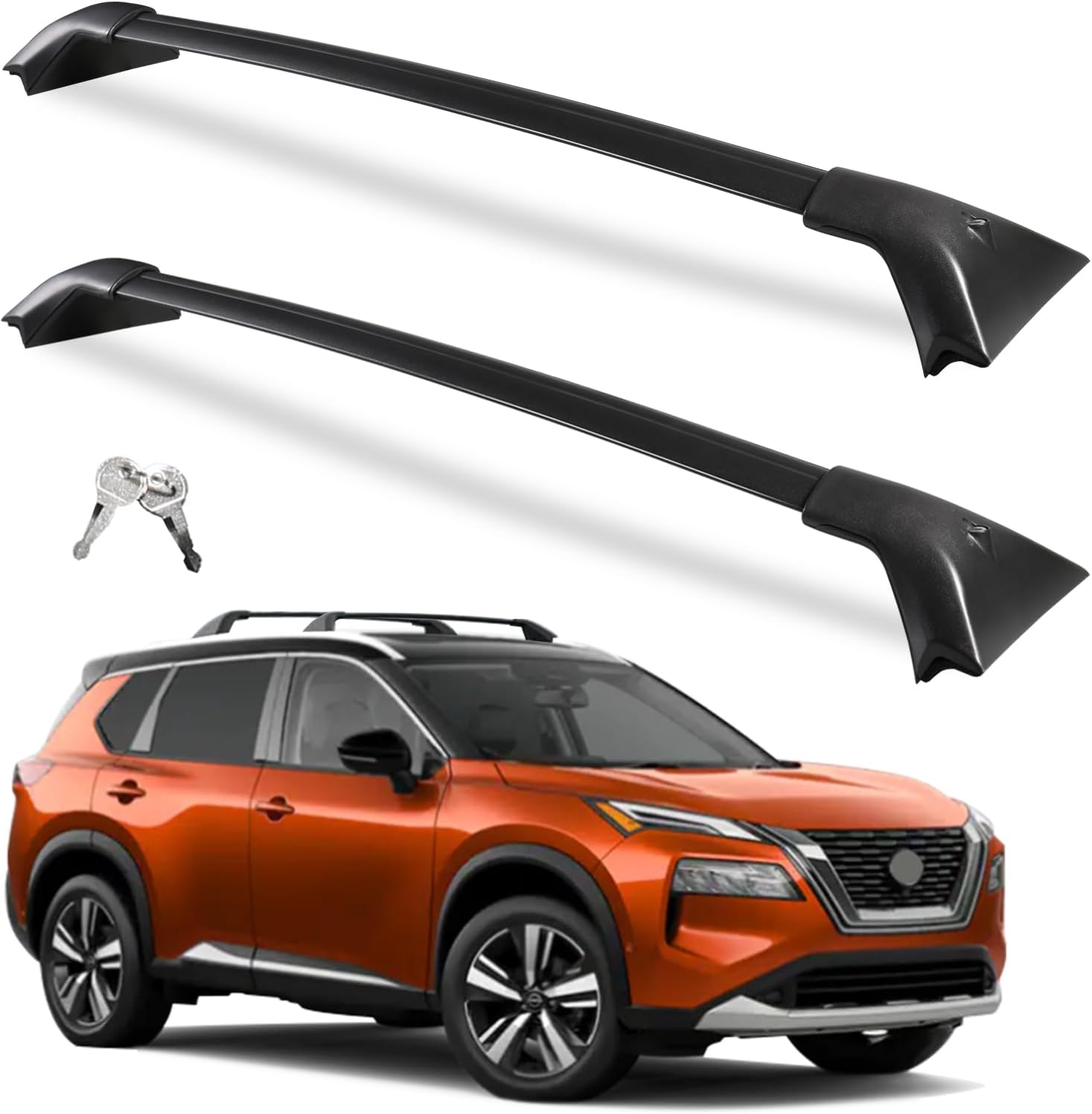 Wonderdriver Roof Rack Cross Bars 220lb Compatible with Nissan Rogue ...